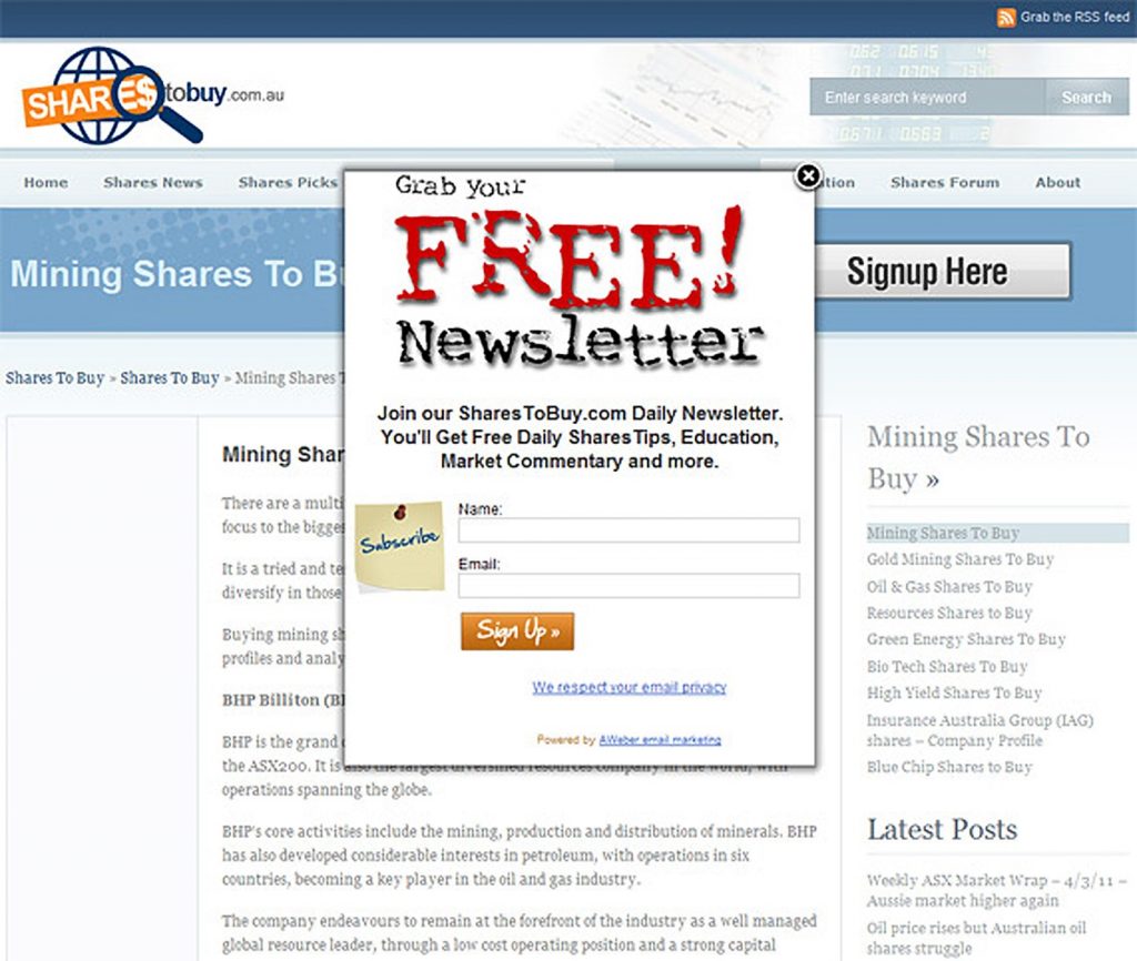 Designing Overlay Email Subscribe Forms That Your Visitors Will Love ...