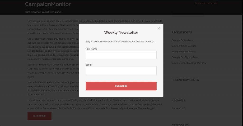 Designing Overlay Email Subscribe Forms That Your Visitors Will Love ...