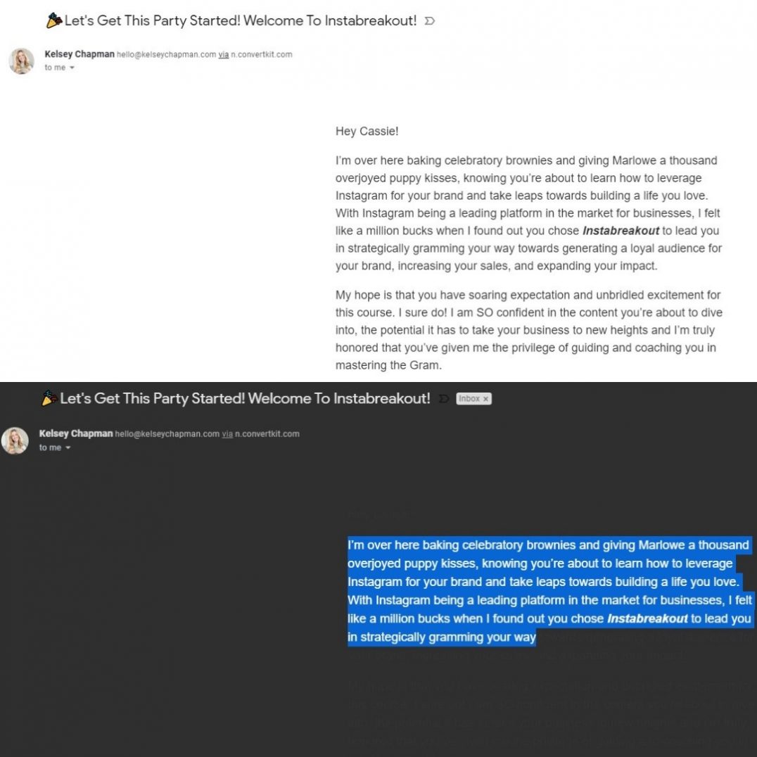 Designing an Email for Dark Mode: Dark and Light Optimization ...