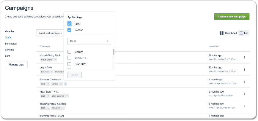 Collaborate with Tags in Campaign Monitor: A Guide | Campaign Monitor