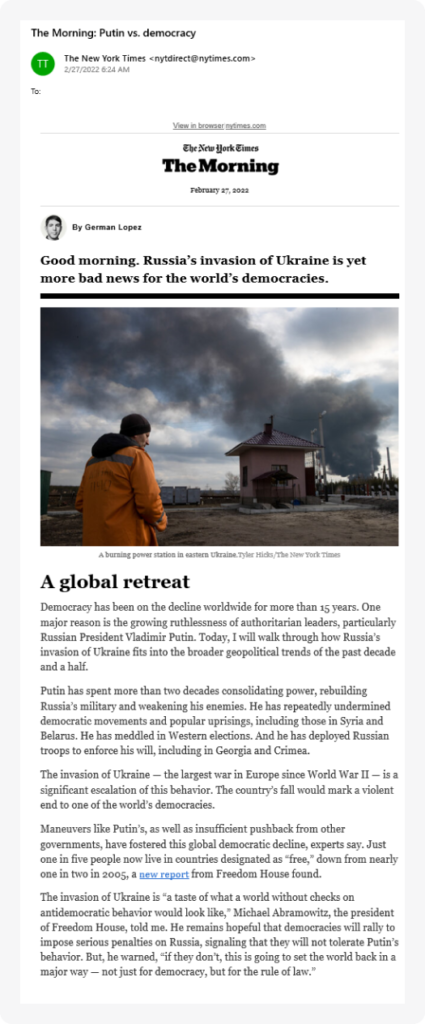 What Makes NYT’s “The Morning” Newsletter One of the Most Popular in ...